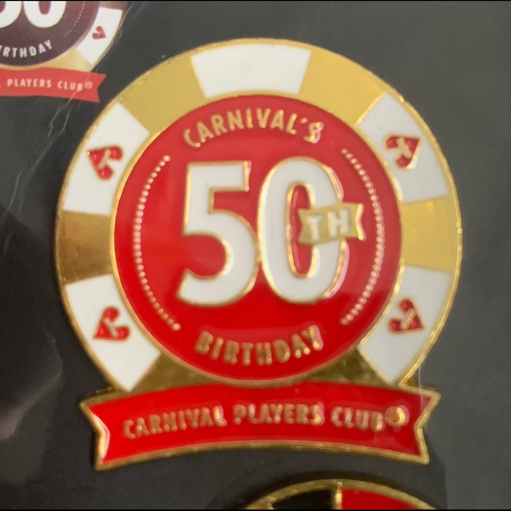 Carnival Cruise 50th Birthday Players Club Enamel Pin… - Gem